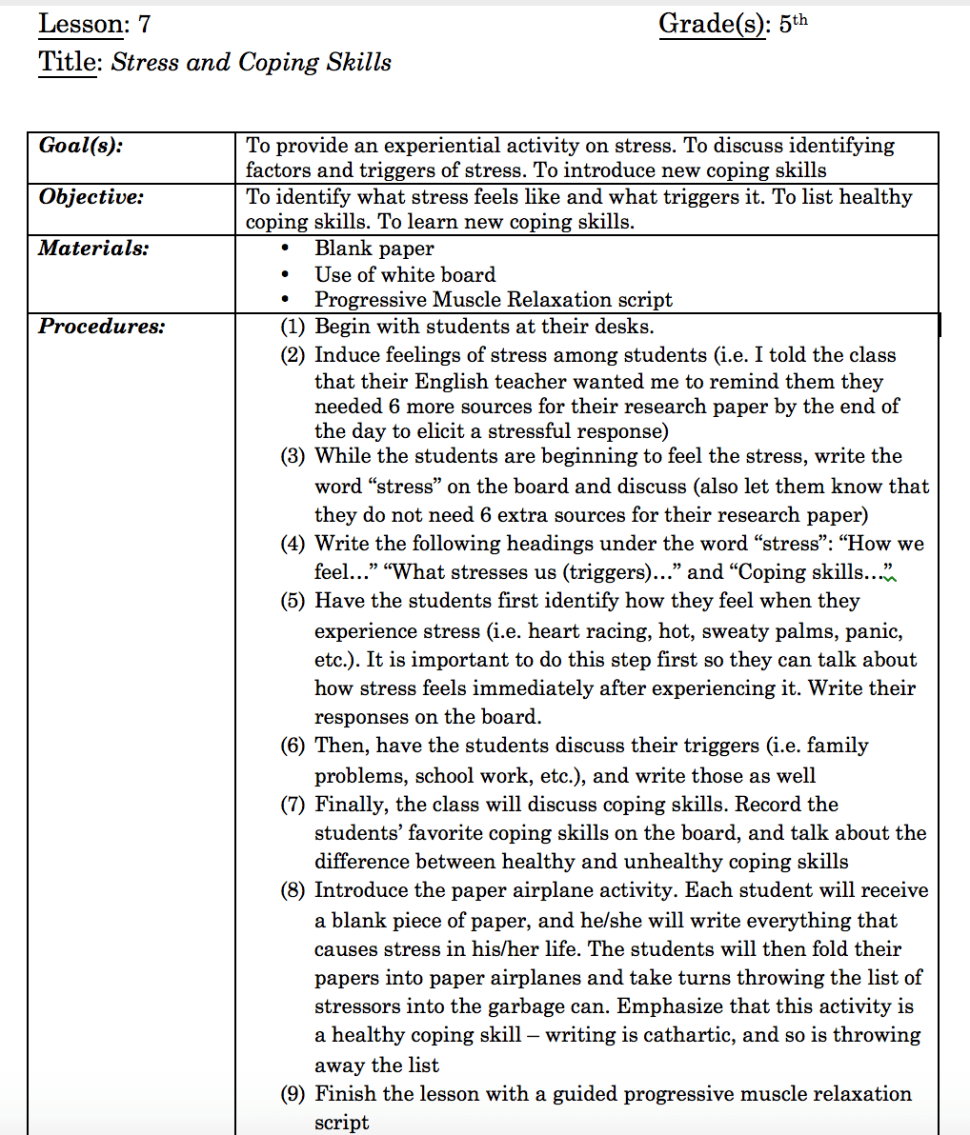 Organizing Classroom Lesson Plans