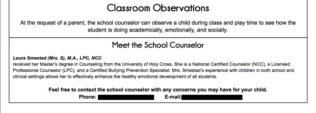 Grade Level Brochures for Parents