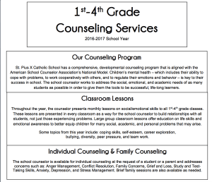 Grade Level Brochures for Parents