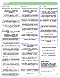 Classroom Lesson Newsletter for Parents