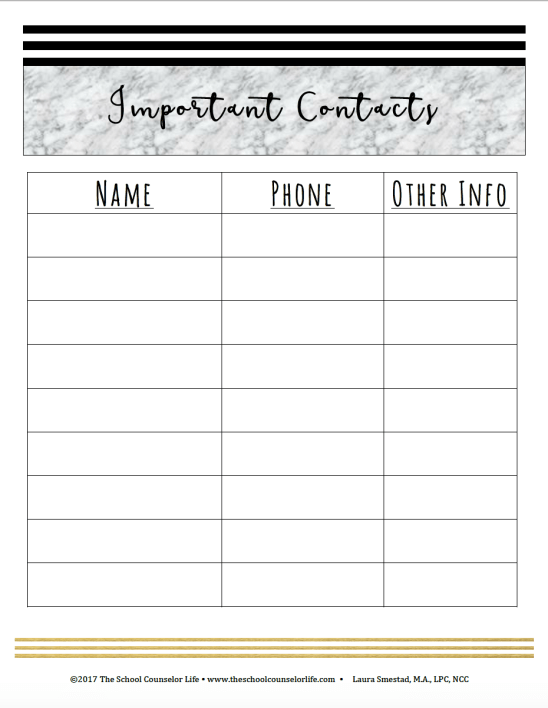 2018-2019 Complete School Counselor Planner