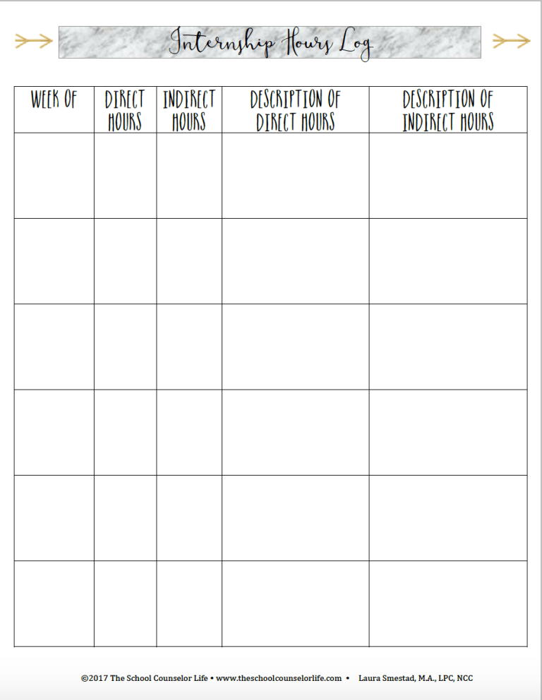 2017/2018 School Counseling Intern Binder