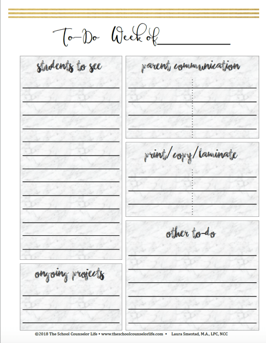 2018-2019 Complete School Counselor Planner